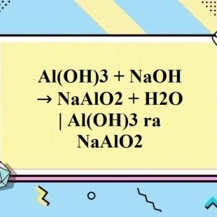 Al(OH)3 + NaOH → NaAlO2 + H2O | Al(OH)3 ra NaAlO2
