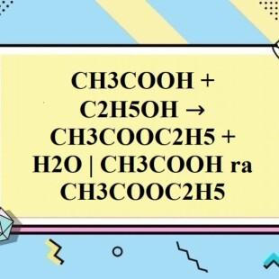 Axit axetic ra etyl axetat | C2H5OH ra CH3COOC2H5 | CH3COOH ra ...