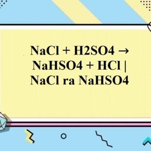 NaCl + H2SO4 → NaHSO4 + HCl | NaCl ra NaHSO4
