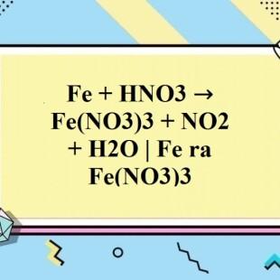 Fe + HNO3 → Fe(NO3)3 + NO2 + H2O | Fe ra Fe(NO3)3