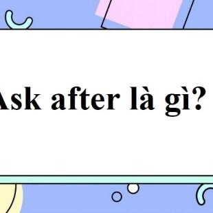 Ask after là gì? Cách sử dụng Ask after trong Tiếng Anh