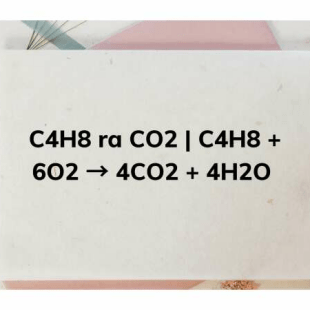 C4H8 ra CO2 | C4H8 + 6O2 → 4CO2 + 4H2O