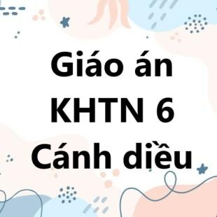 Giáo án KHTN 6 Cánh diều (cả năm) mới nhất 2025