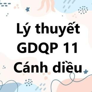 Lý thuyết GDQP 11 Cánh diều | Tổng hợp kiến thức GDQP 11 Cánh diều | Lý thuyết Giáo dục quốc ...