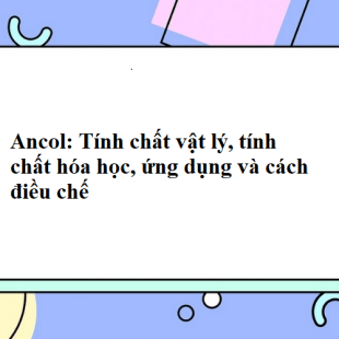 Ancol: Tính chất vật lý, tính chất hóa học, ứng dụng và cách điều chế