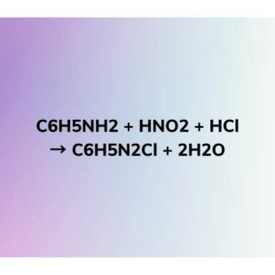 C6H5NH2 ra C6H5N2Cl | C6H5NH2 + HNO2 + HCl → C6H5N2Cl + 2H2O
