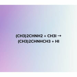 (CH3)2CHNH2 ra (CH3)2CHNHCH3 | (CH3)2CHNH2 + CH3I → (CH3)2CHNHCH3 + HI