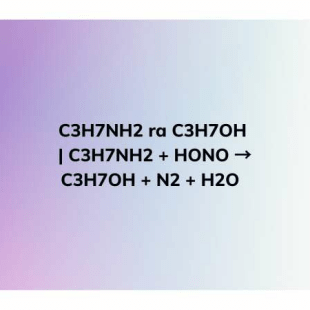 C3H7NH2 ra C3H7OH | C3H7NH2 + HONO → C3H7OH + N2 + H2O