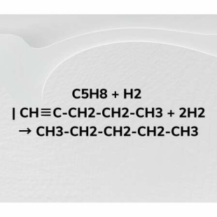 CH≡C-CH2-CH2-CH3 ra CH3-CH2-CH2-CH2-CH3 | C5H8 + H2 | CH≡C-CH2-CH2-CH3 ...