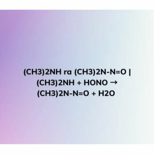(CH3)2NH ra (CH3)2N-N=O | (CH3)2NH + HONO → (CH3)2N-N=O + H2O